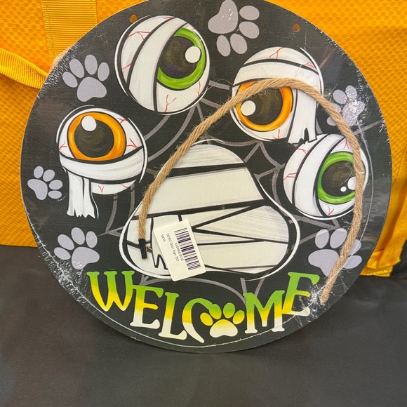 Accents | Halloween Welcome Sign With Mummy Eyes | Poshmark